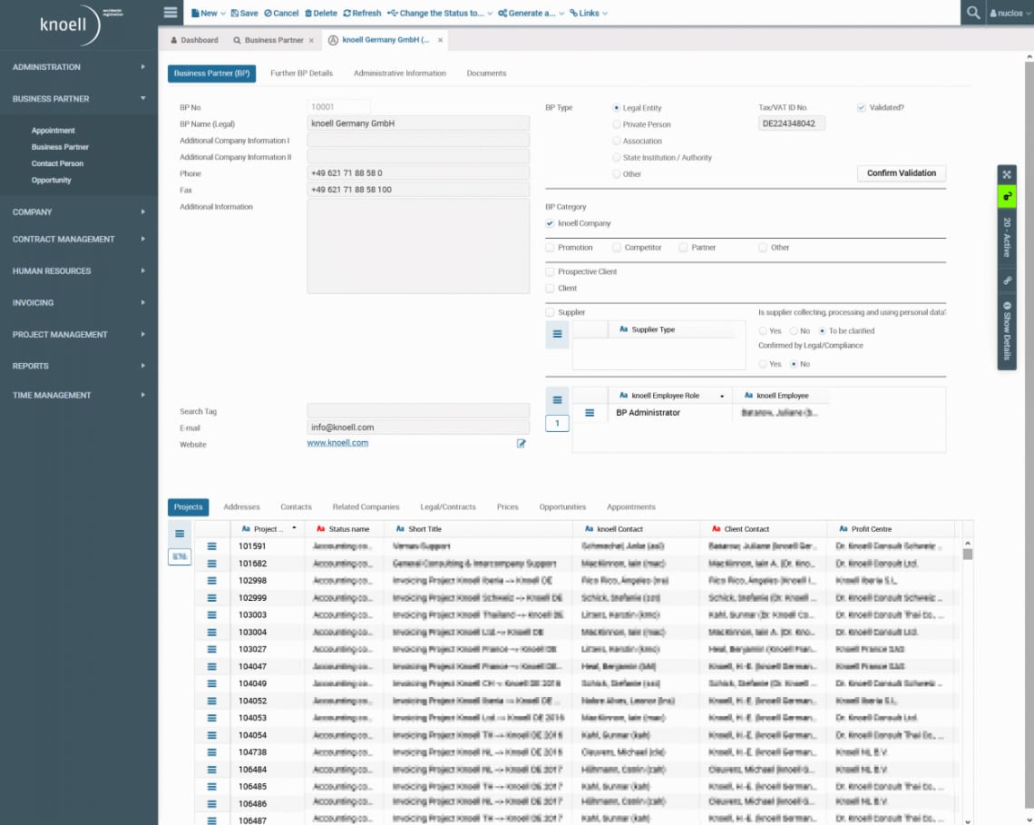 knoell organisiert Projekte weltweit mit Nuclos Open Source ERP